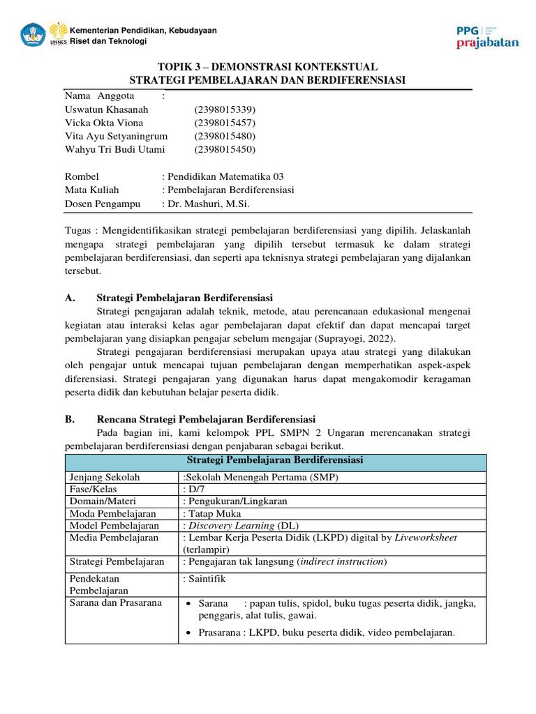 Demonstrasi Kontekstual-T3 | PDF