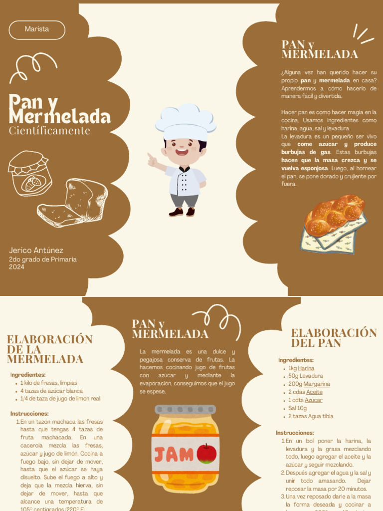 Triptico Sobre El Pan y La Jalea Como Proyecto | PDF | Panes | sal