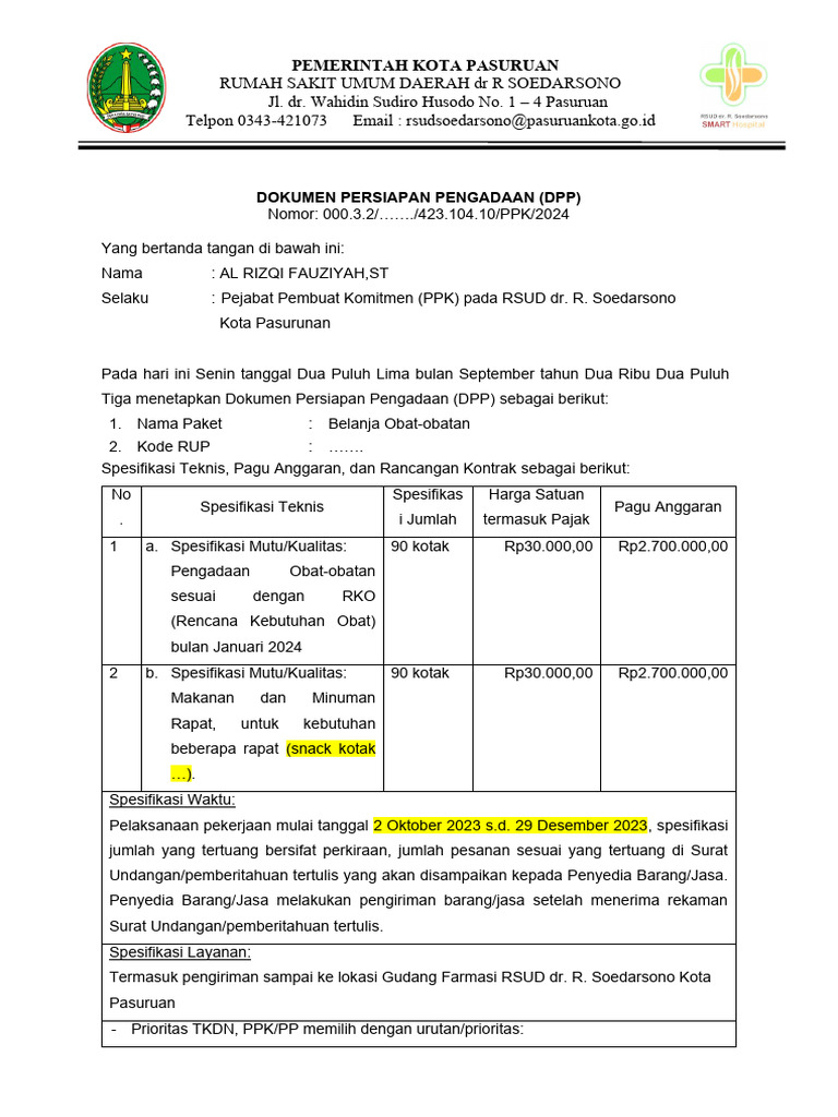 DPP E-Purchasing Obat | PDF
