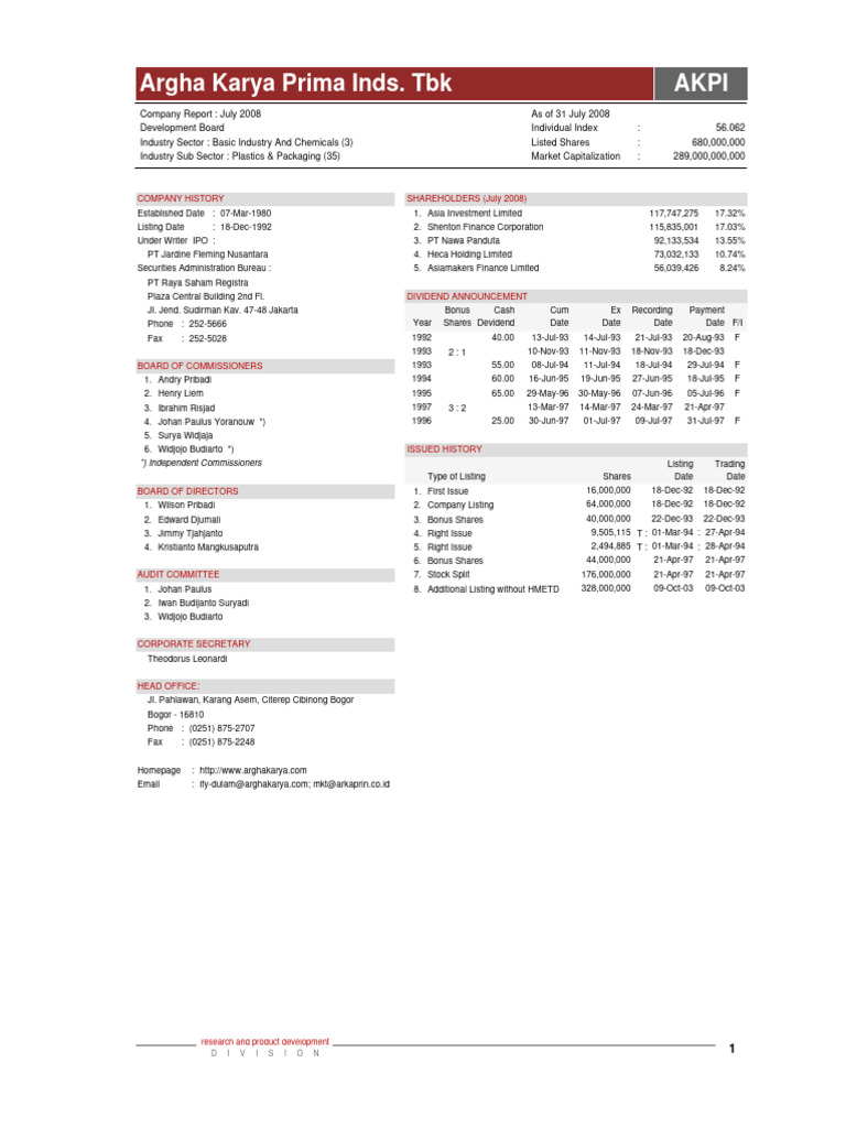 AKPI | PDF | Revenue | Income