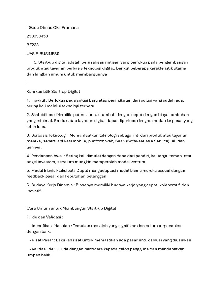 Uas e Business | PDF