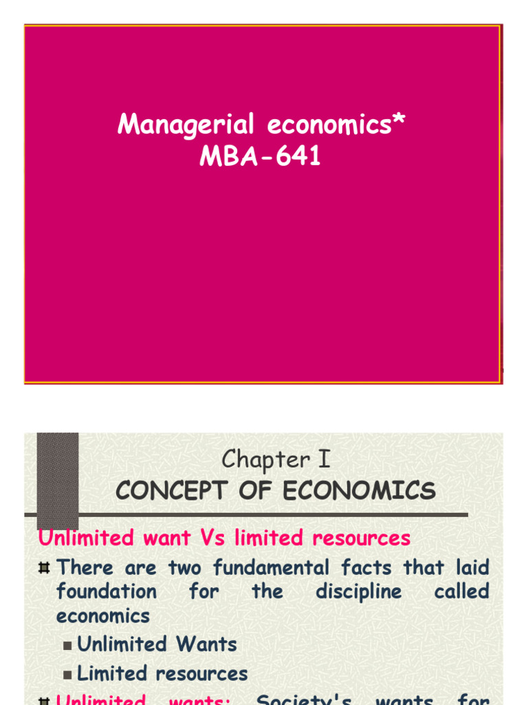 ME Chapter 1 | PDF | Economics | Utility