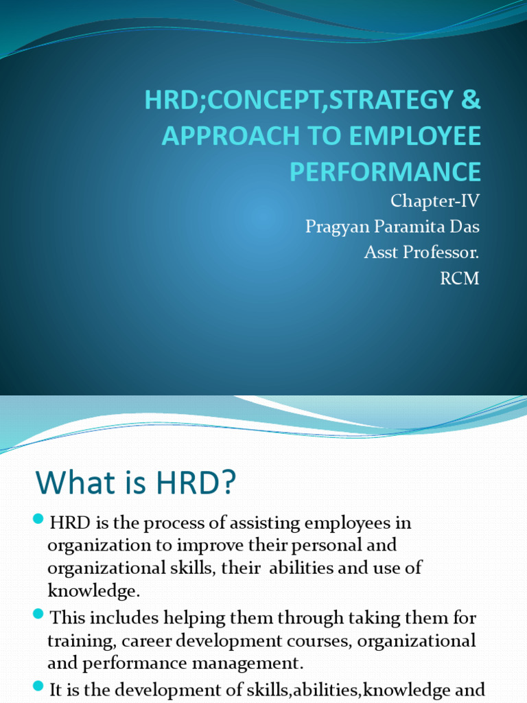 HRD Strategies for Employee Performance | PDF | Quality Management ...