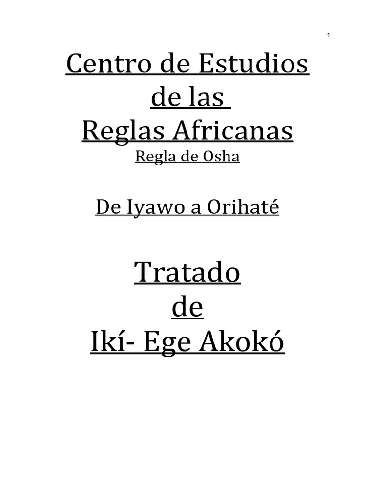 Importancia del Igi Akoko en Ifá | PDF