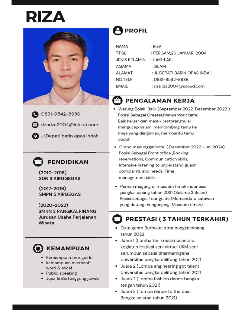 CV Terbaru Riza | PDF