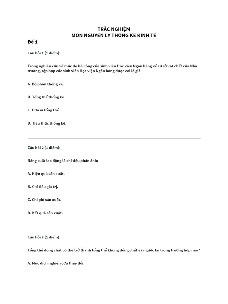 Trắc nghiệm NLTK | PDF