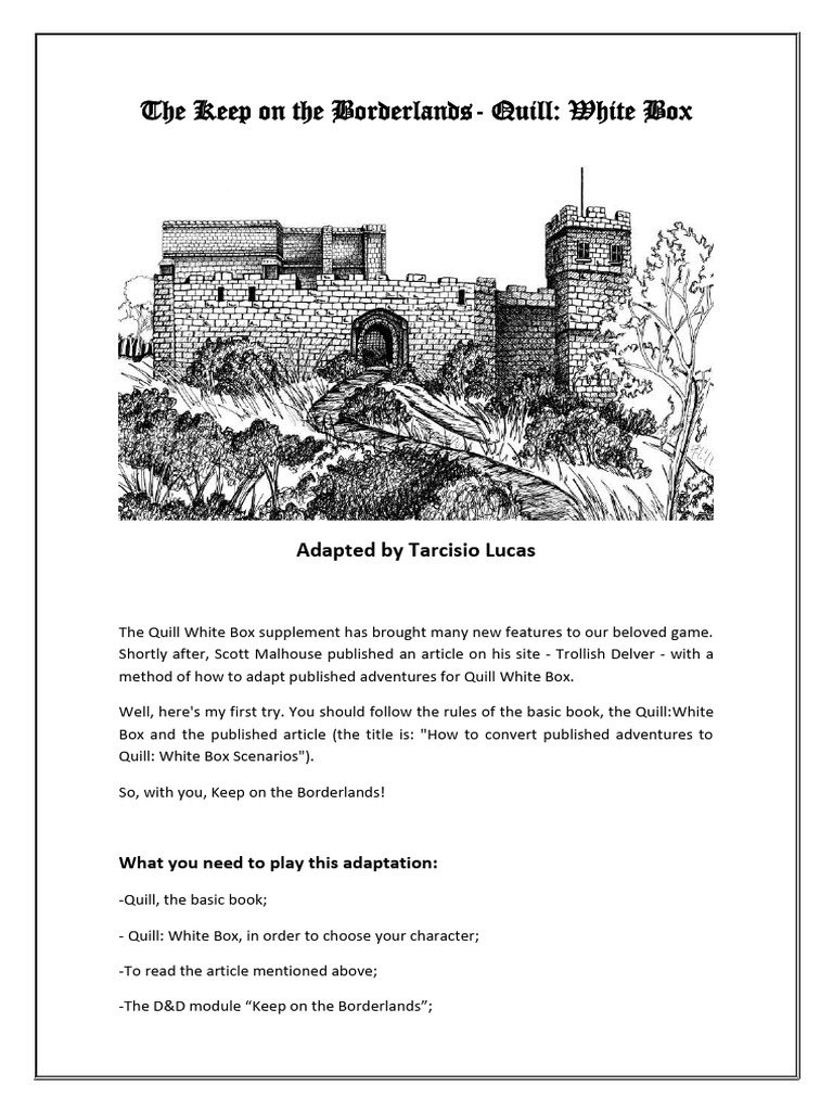 Quill The Keep on the Borderlands | PDF