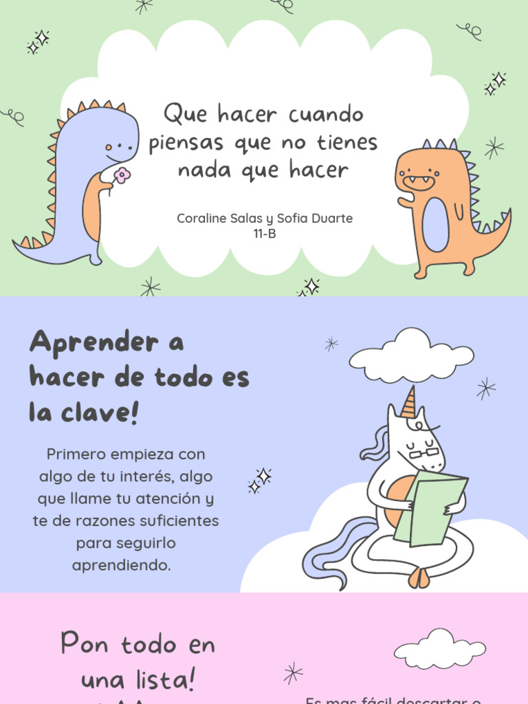 Que Hacer Cuando Piensas Que No Tienes Nada Que Hacer (Competo) | PDF