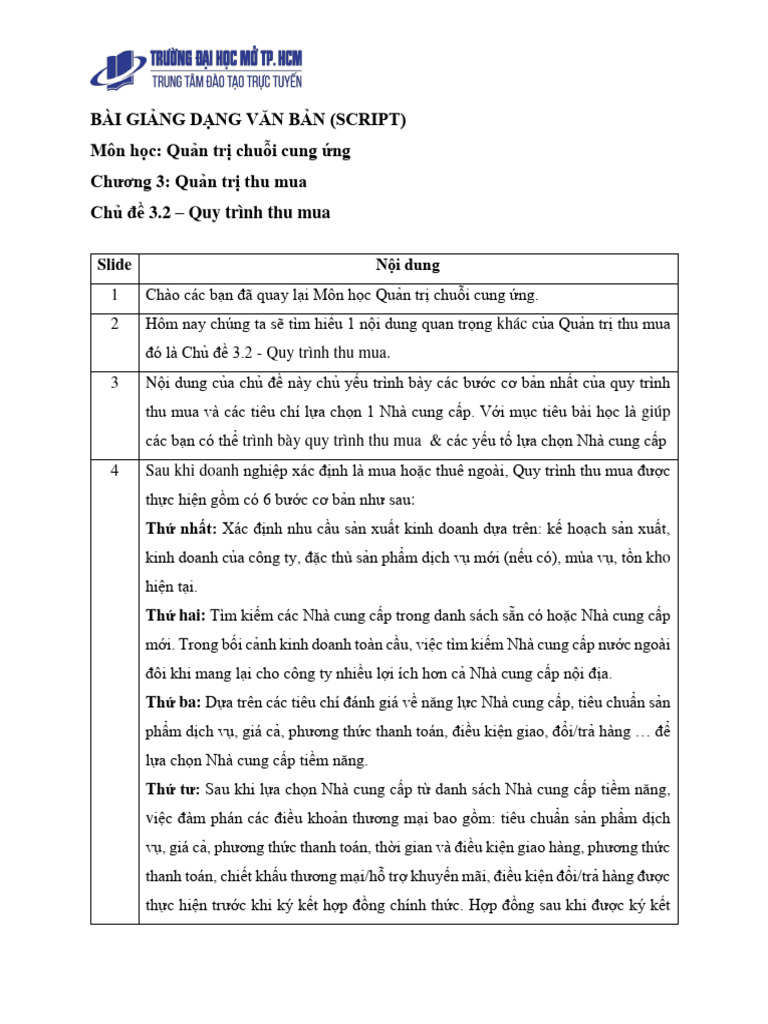 Script - Chuong 3 - Chu de 3.2 | PDF