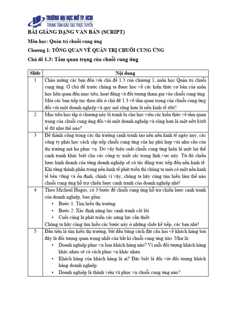 Script - Chuong 1 - Chu de 1.3 | PDF