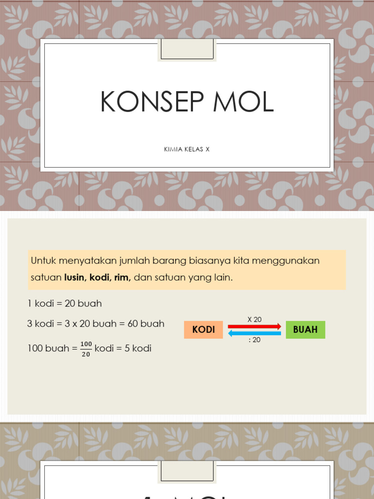 Konsep Mol | PDF | Sains & Matematika