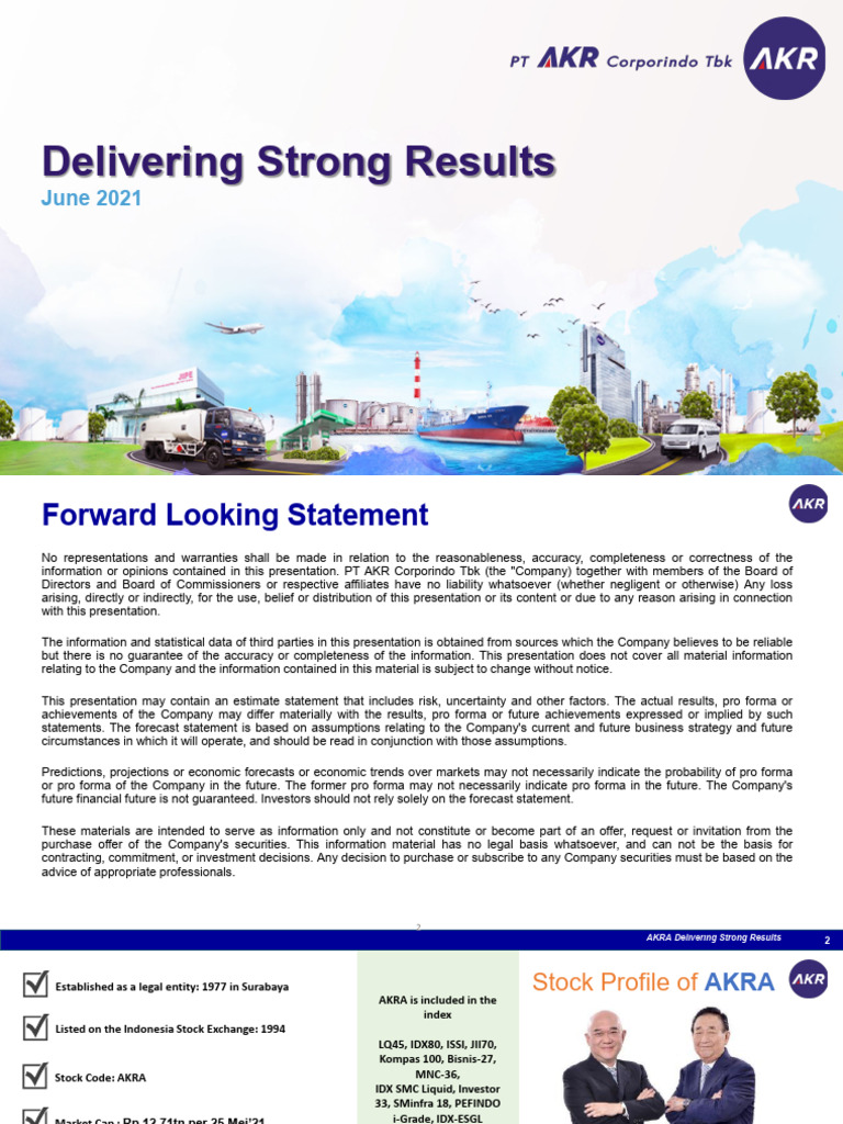 Company Profile AKR | PDF | Dividend | Forecasting