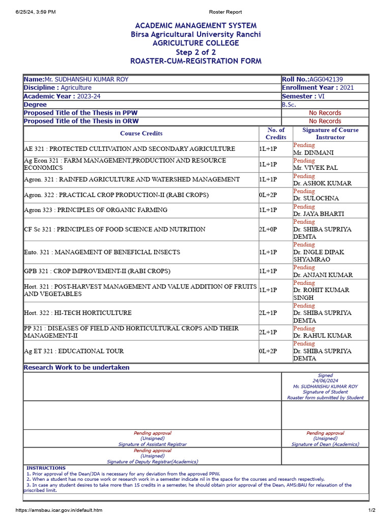 Welcome To BAU, Academic Management System | PDF | Agriculture | Food ...