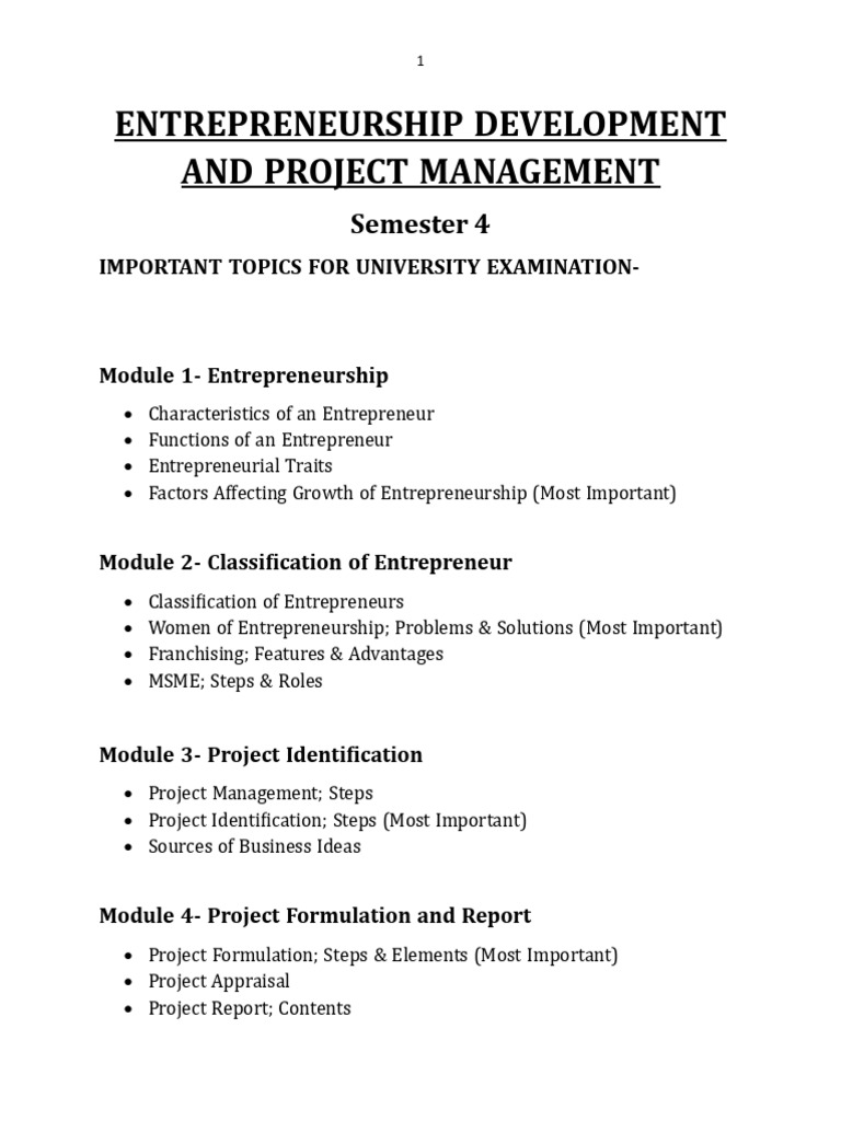 Edpm Importants Pdf
