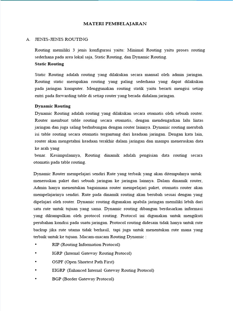 Materi - Routing | PDF
