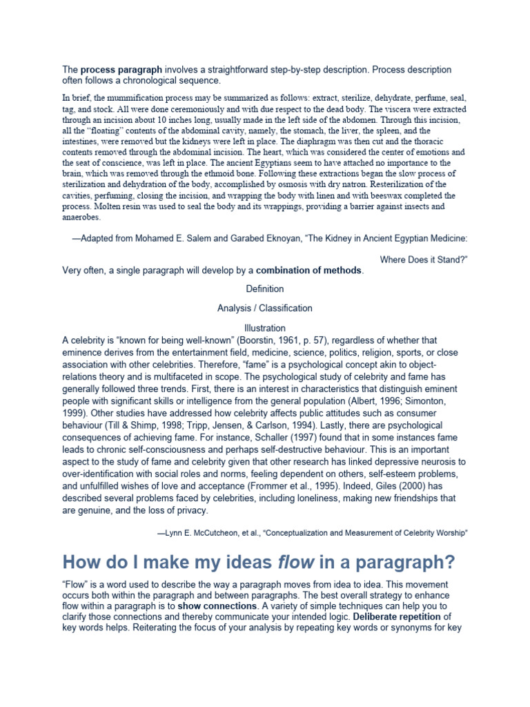 How Do I Make My Ideas Flow in A Paragraph? | PDF | Abdomen | Communication