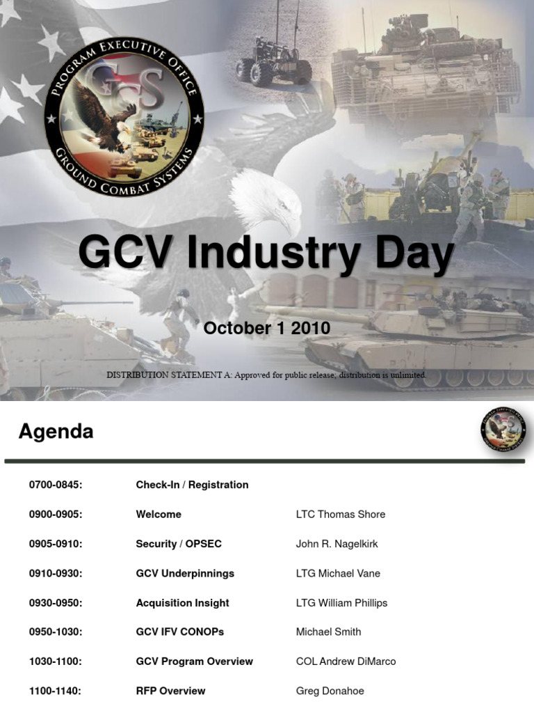 GCV Industry Day Brief Oct 10 Charts | PDF | Classified Information In ...