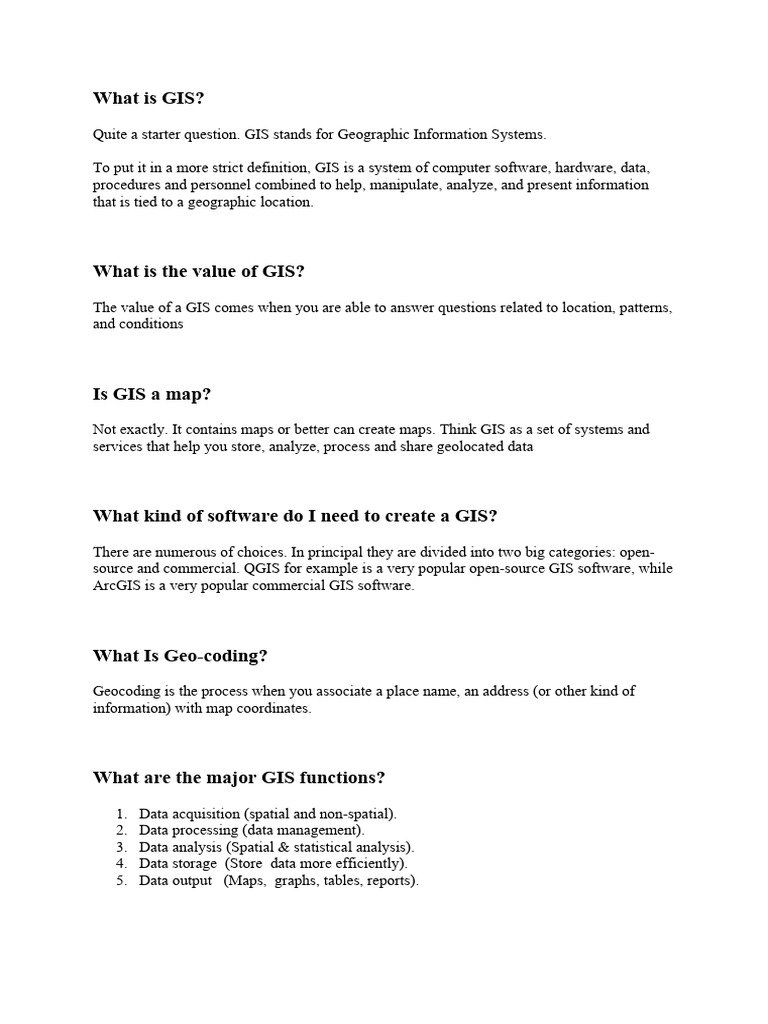 GIS - Do you Know the basics | Download Free PDF | Geographic Information System | Computing
