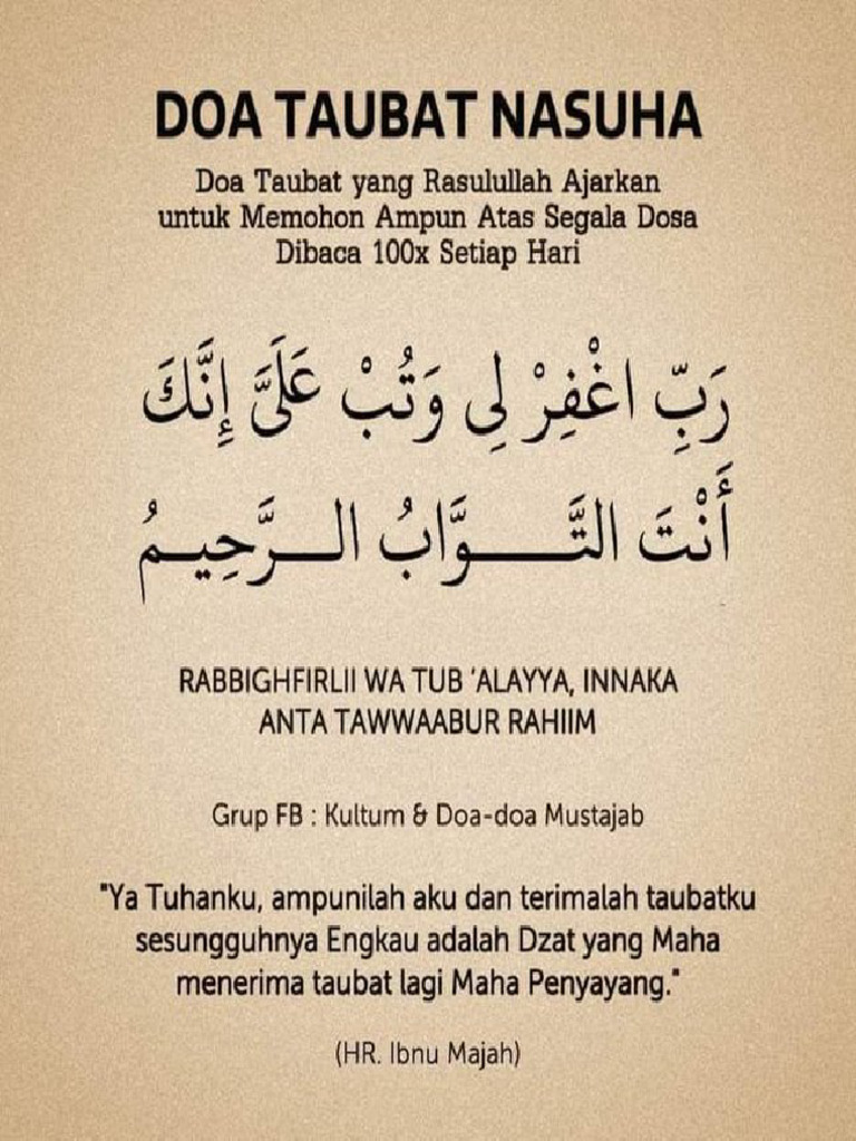 Doa Tobat | PDF