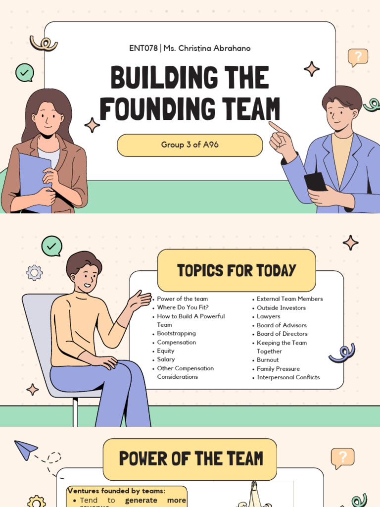 Group 3 - Building The Founding Team A96 | PDF | Entrepreneurship ...