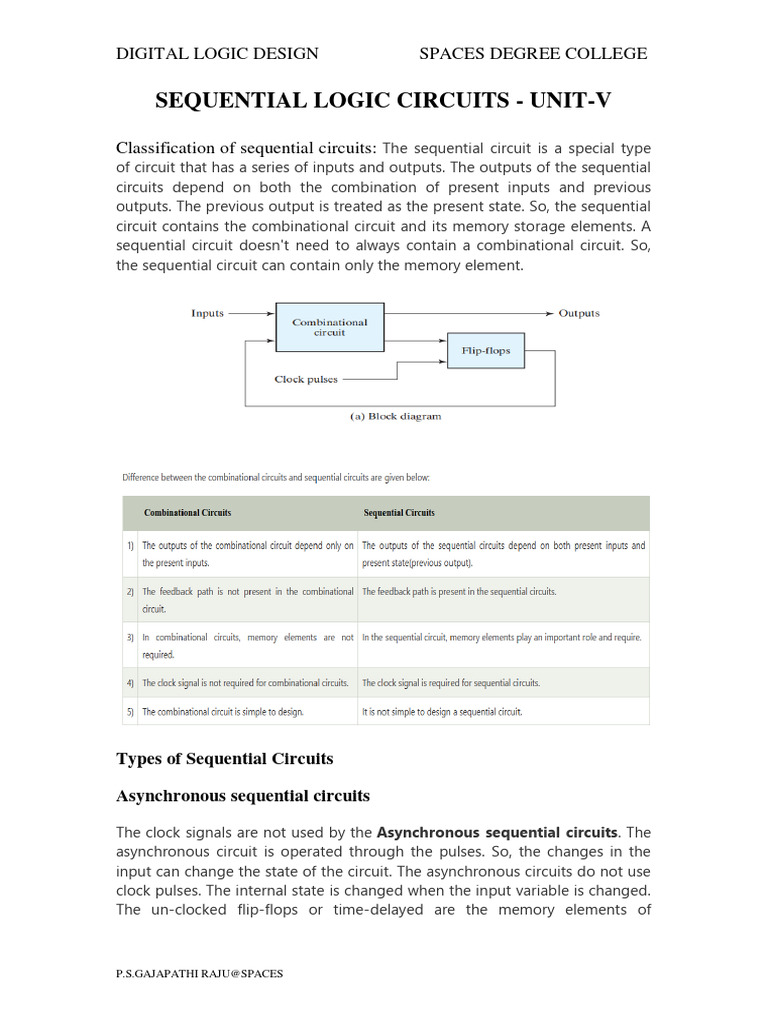 Sequential Logic Circuits Overview | PDF | Electronic Circuits ...