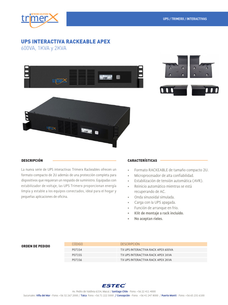 Ficha TEcnica UPS | PDF | Ingenieria Eléctrica | Electricidad