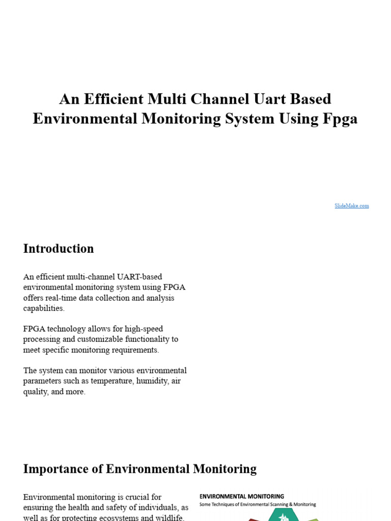 An Efficient Multi Channel Uart Based Environmental Monitoring System Using Fpga | PDF | Field ...