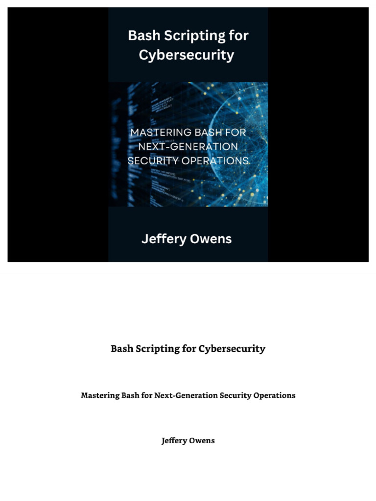 Bash Scripting For Cybersecurity | PDF Bash Scripting For Cybersecurity | PDF