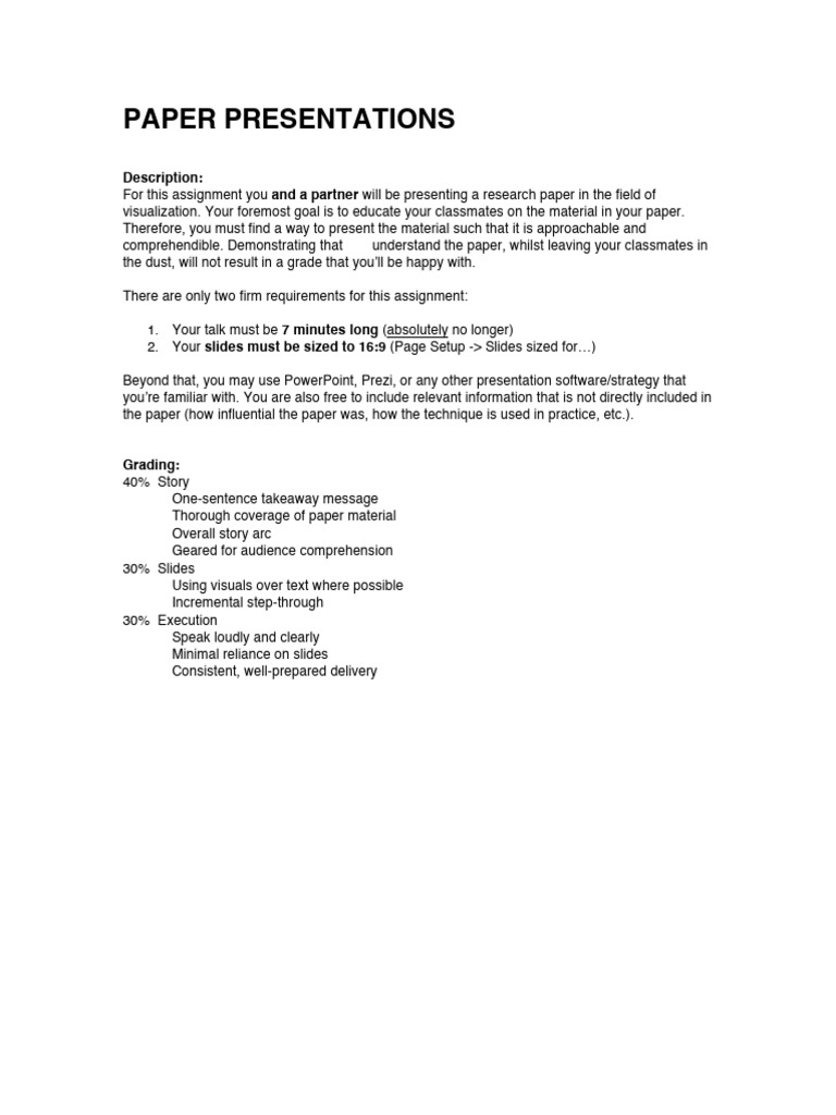 Effective Visualization Paper Presentations | PDF