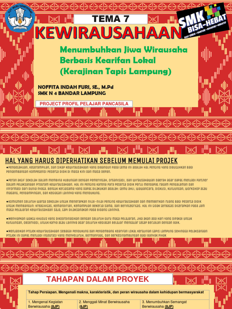 Tema Kewirausahaan SMK 4 Kelas X | PDF