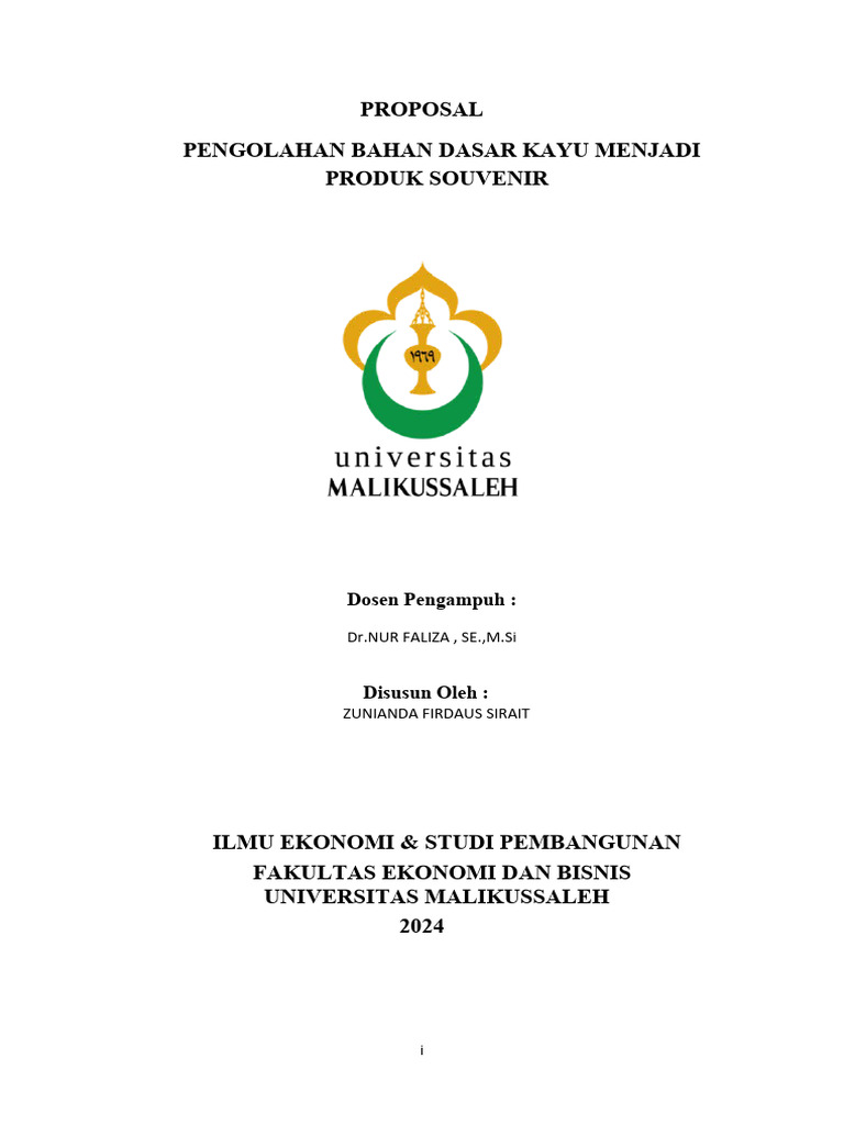 Proposal PKM-K Kel.1 TM A2 (Pengolahan Bahan Dasar Kayu Menjadi Produk ...