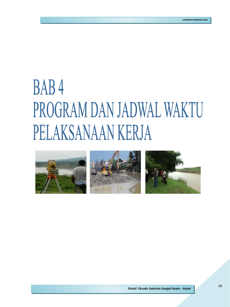 Bab 4. Program & Jadwal Waktu Kerja | PDF
