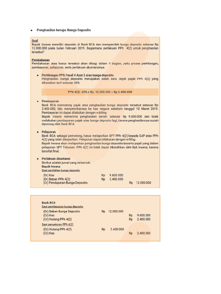 Latihan PPH Pasal 4 Ayat 2 | PDF