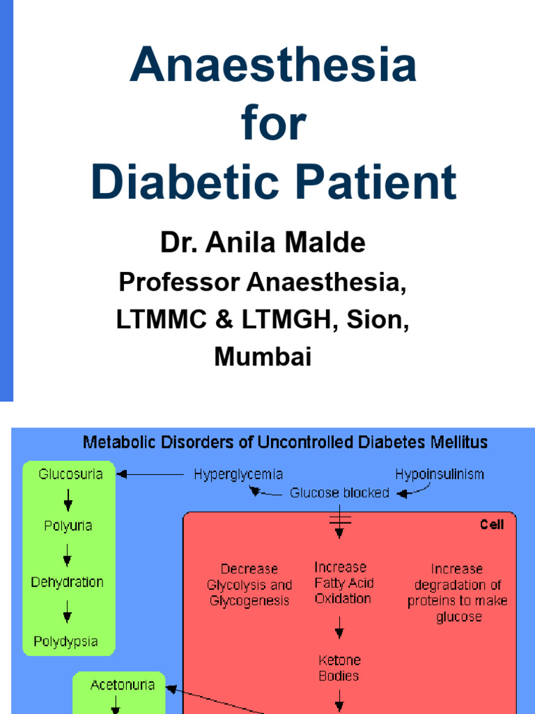 Anaesthesia Diabetes Notes | PDF | Diabetes | Hypoglycemia