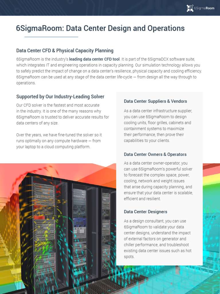 6sigmaroom-brochure | Download Free PDF | Data Center | Simulation