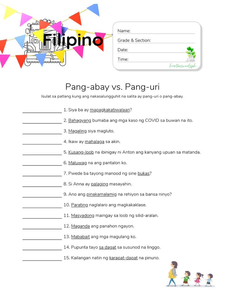 Panlapi Worksheets | PDF
