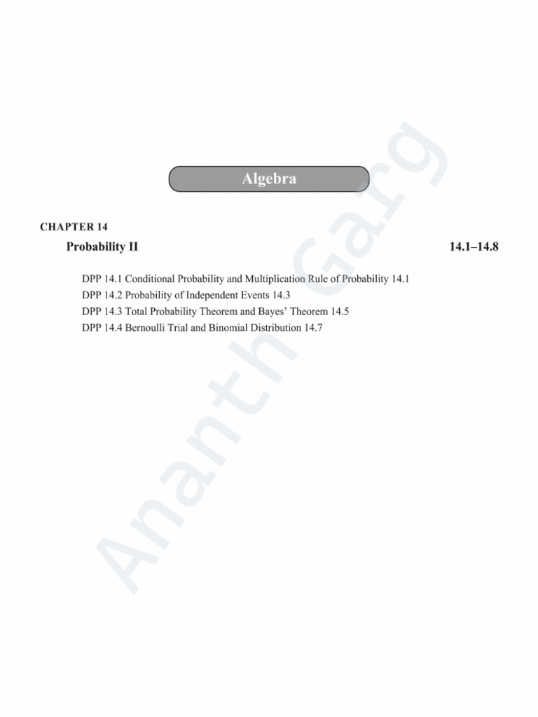 Probability II DPP | PDF
