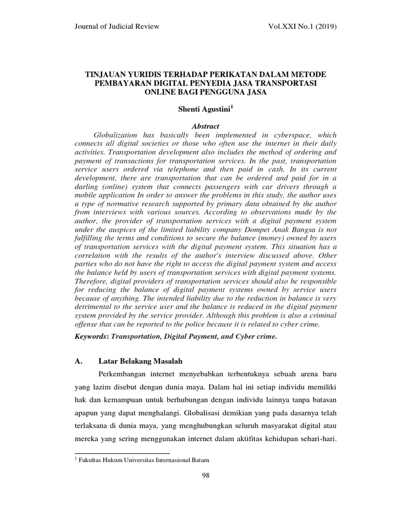 Shenti Agustini-TINJAUAN YURIDIS TERHADAP PERIKATAN DALAM METODE ...