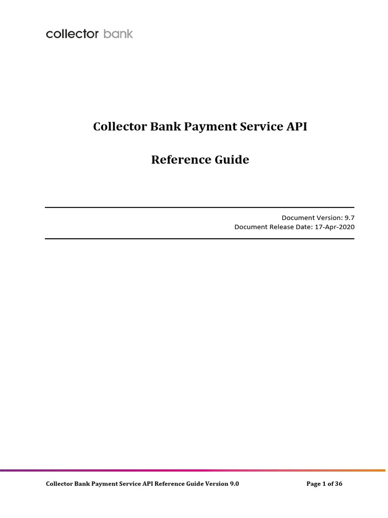 Collector Bank Payment Service V9 Reference Guide | PDF | World Wide ...