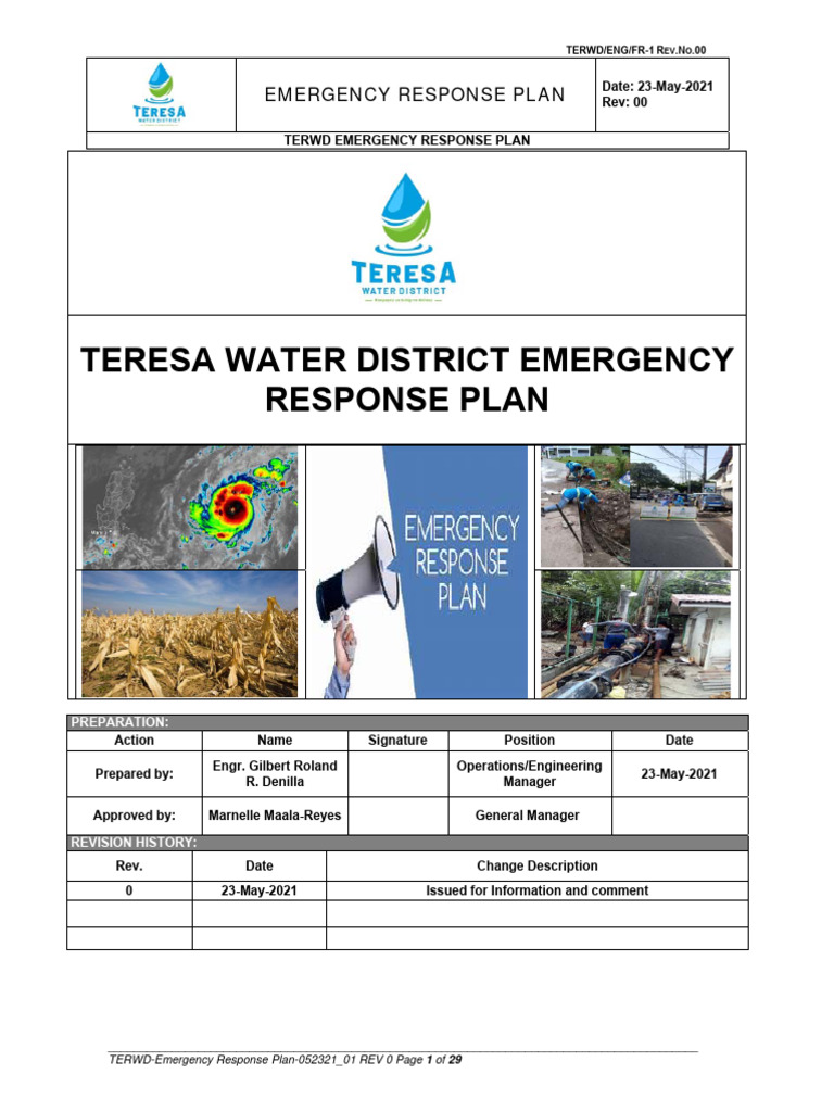 TERWD Emergency Response Plan 2021 | PDF | Personal Protective Equipment