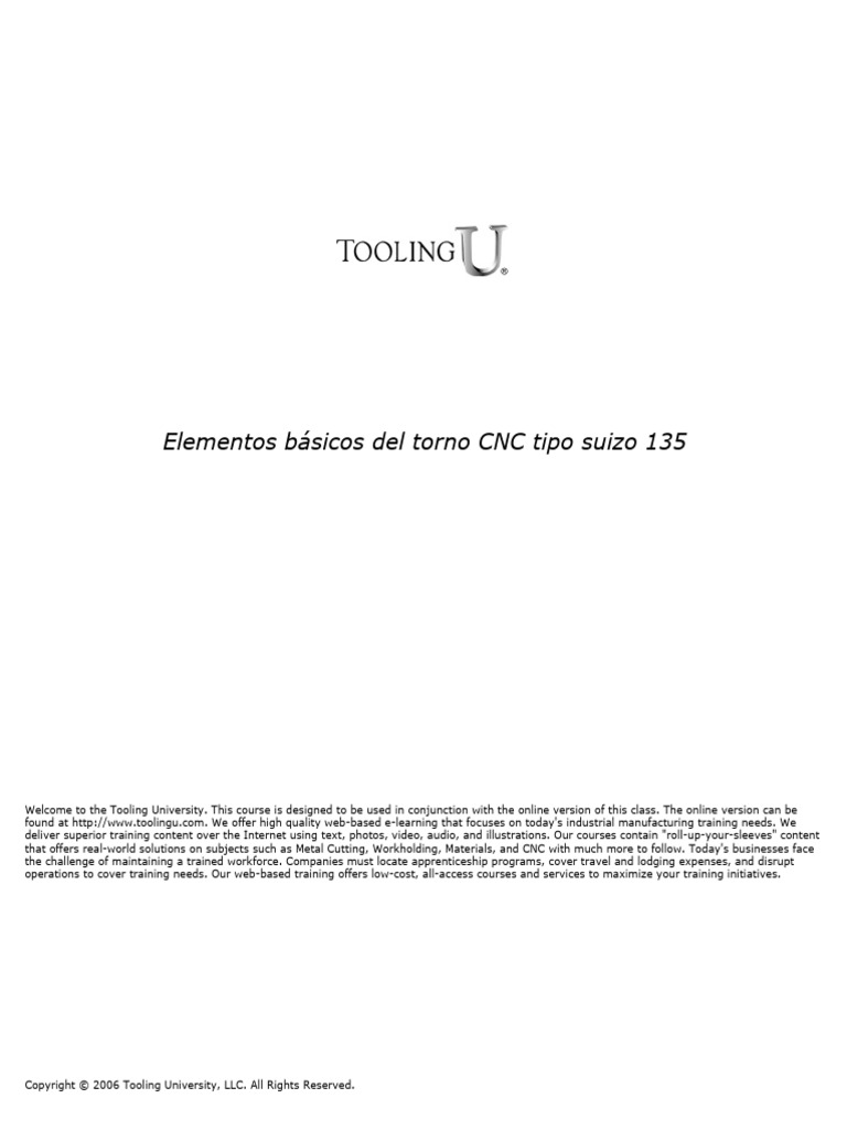 135 Elementos Basicos del Torno Tipo Suizo | PDF