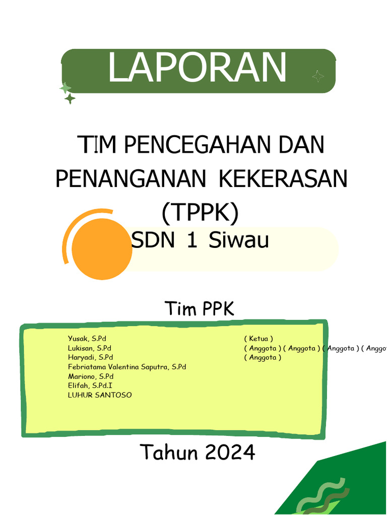 Laporan Dan SK TPPK | PDF