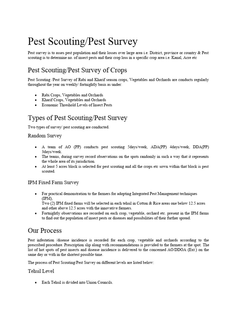 Pest Scouting | PDF | Pest (Organism) | Agriculture