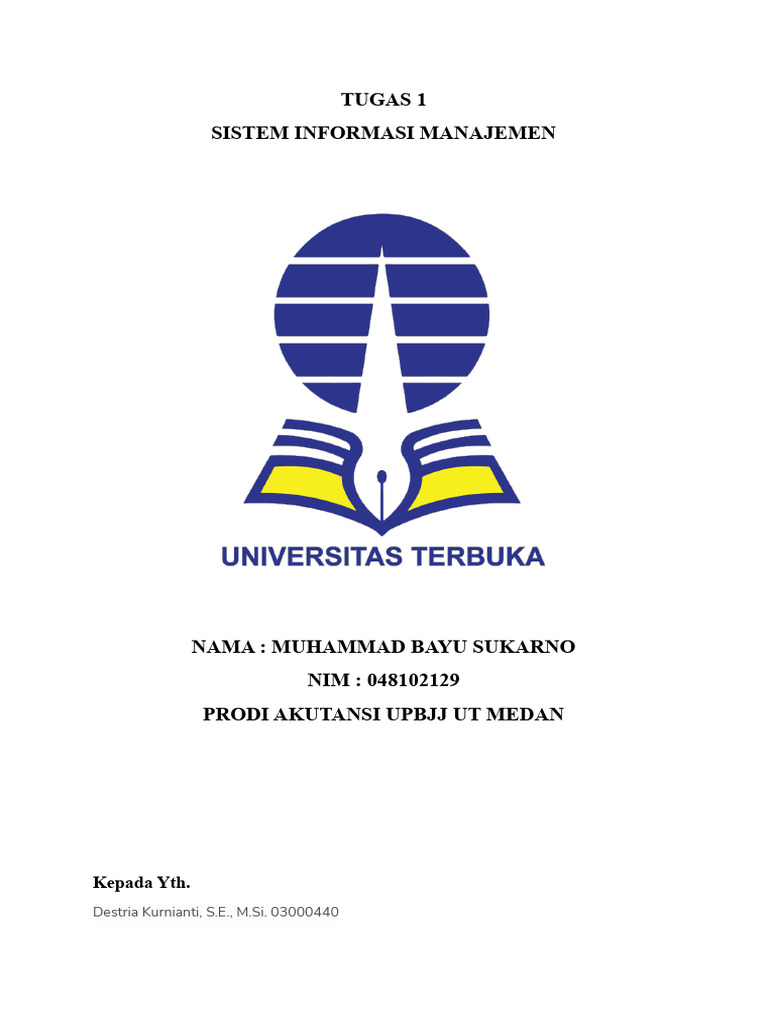 Tugas 1 Sistem Informasi Manajemen - Muhammad Bayu Sukarno | PDF
