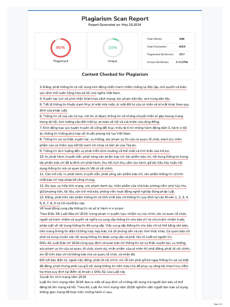 Plagiarism Report 4 | PDF