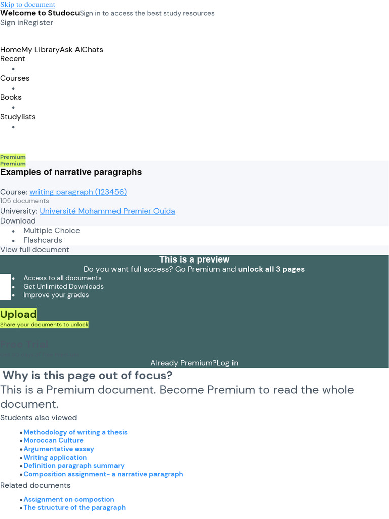 Narrative Reps | PDF
