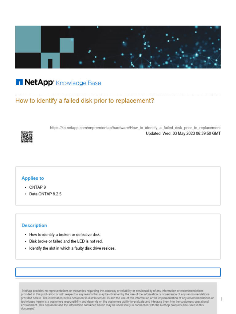 How To Identify A Failed Disk Prior To Replacement | PDF | Disk Storage ...