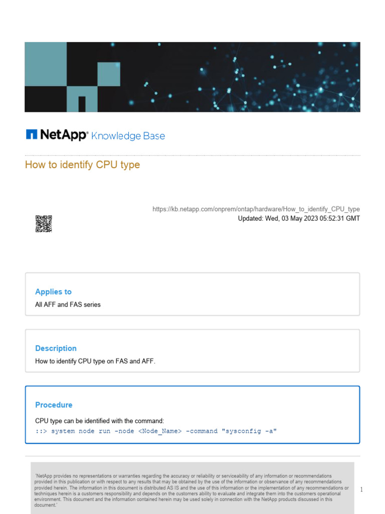 How to identify CPU type | PDF