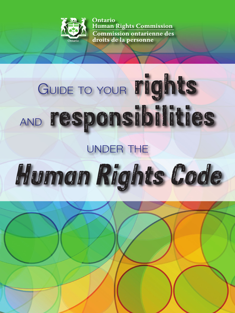 Guide To Your Rights and Responsibilities Under The Human Rights Code ...
