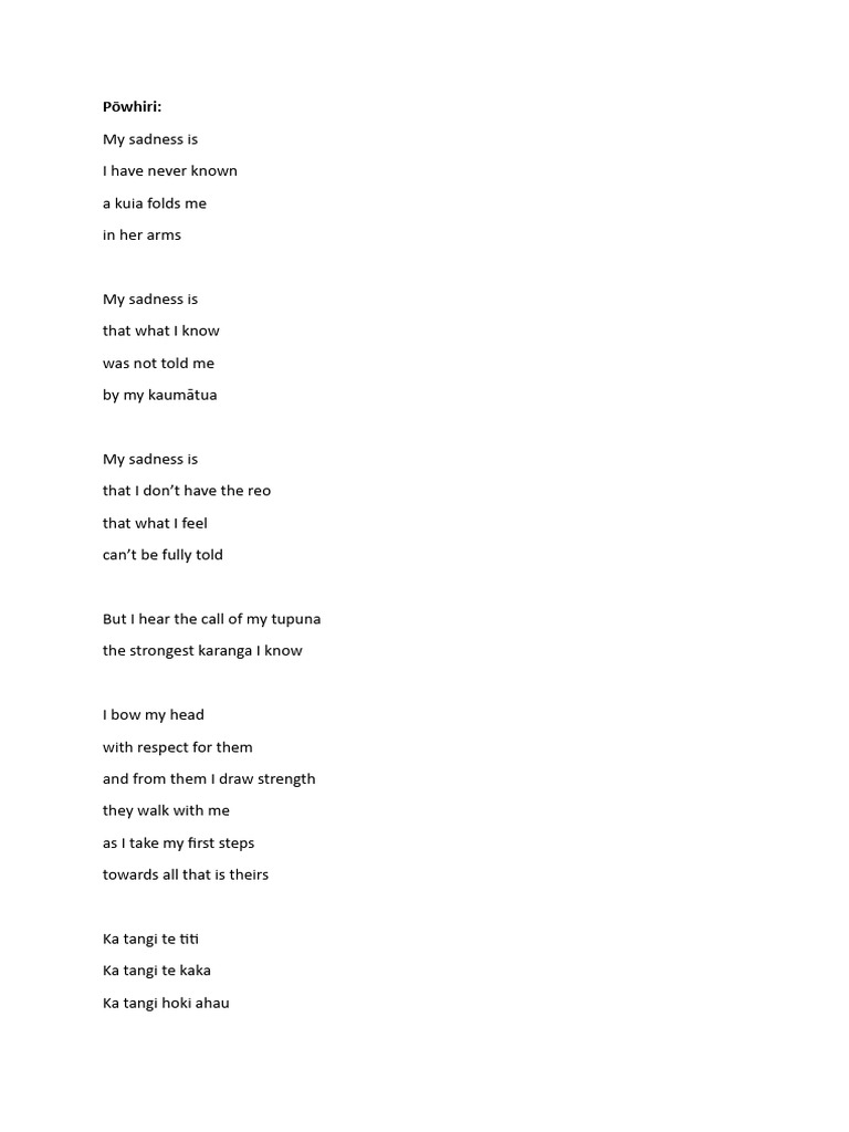 Exploring Identity Through Pōwhiri Poem | PDF